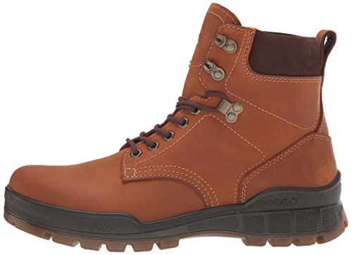 ECCO Men's Track 25 Waterproof Plain Toe Tie Hiking Boot, Amber Nubuck, 12-12.5