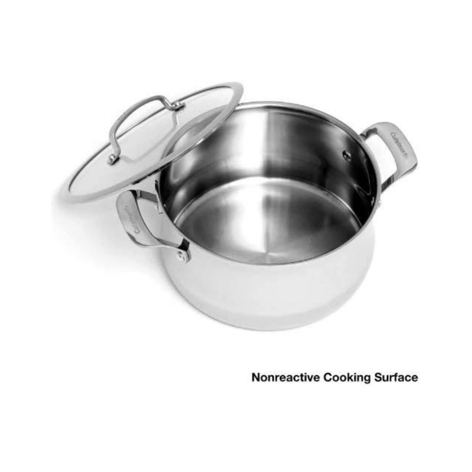 Cuisinart Contour Stainless 6-Quart Saucepot with Glass Cover