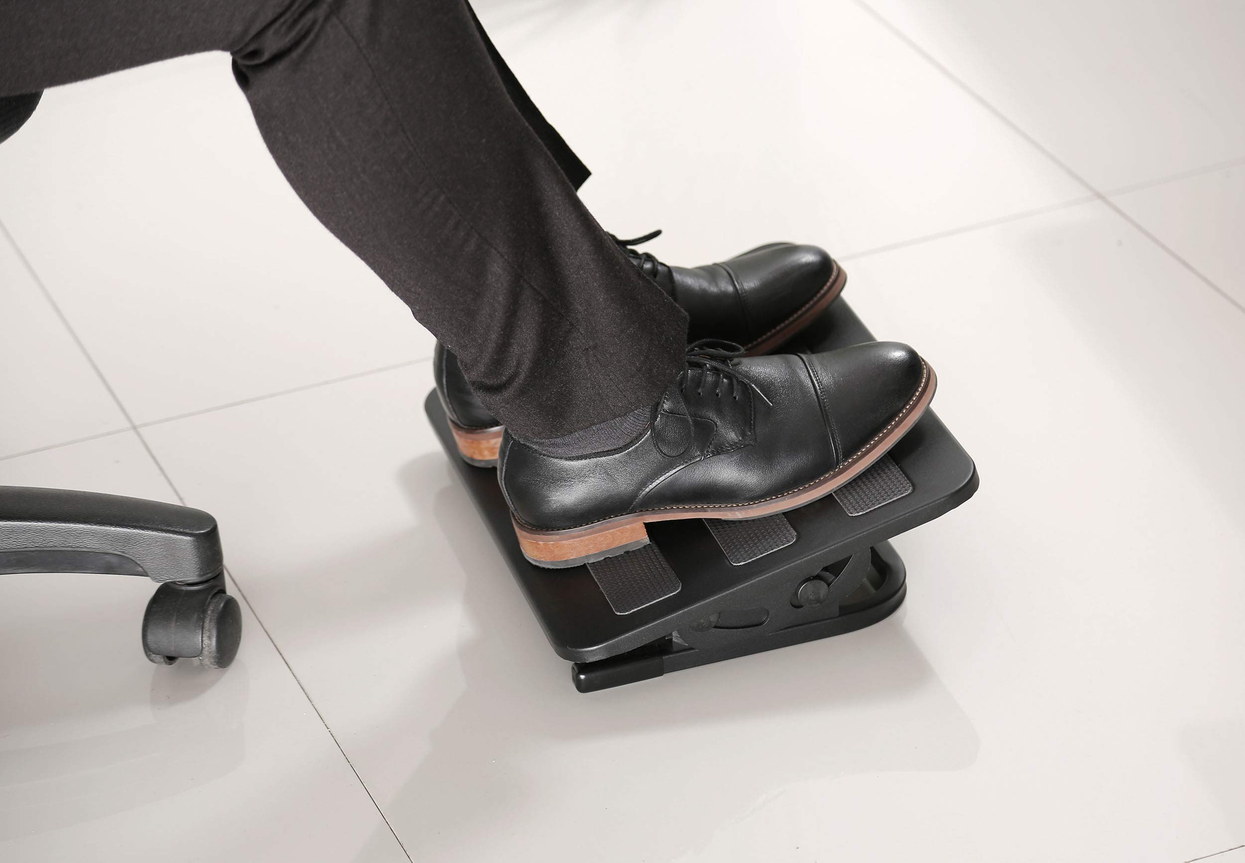 Conquer Under Desk Foot Rest Home Office Tilting Ergonomic Stool