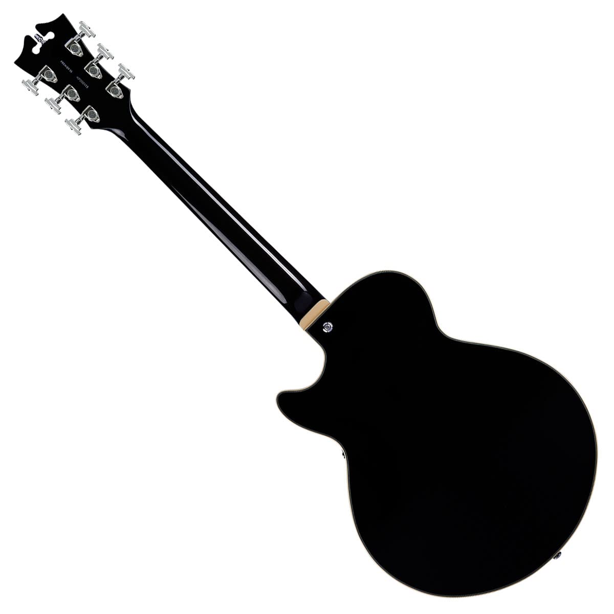 D'Angelico 6 String Semi-Hollow-Body Electrical Guitar, Right, Black Flake (DAPSSBLFCS)