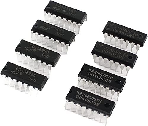 IC Kits 40PCs/Lot Integrated Circuit Logic IC Kit CD4011 CD4069 CD4052 CD4053 DIP Electronic Component with chipset (Color : Cd4053-10pcs)