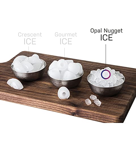 GE Profile Opal | Countertop Nugget Ice Maker | Portable Ice Machine Makes up to 24 lbs. of Ice Per Day | Stainless Steel Finish (Renewed)