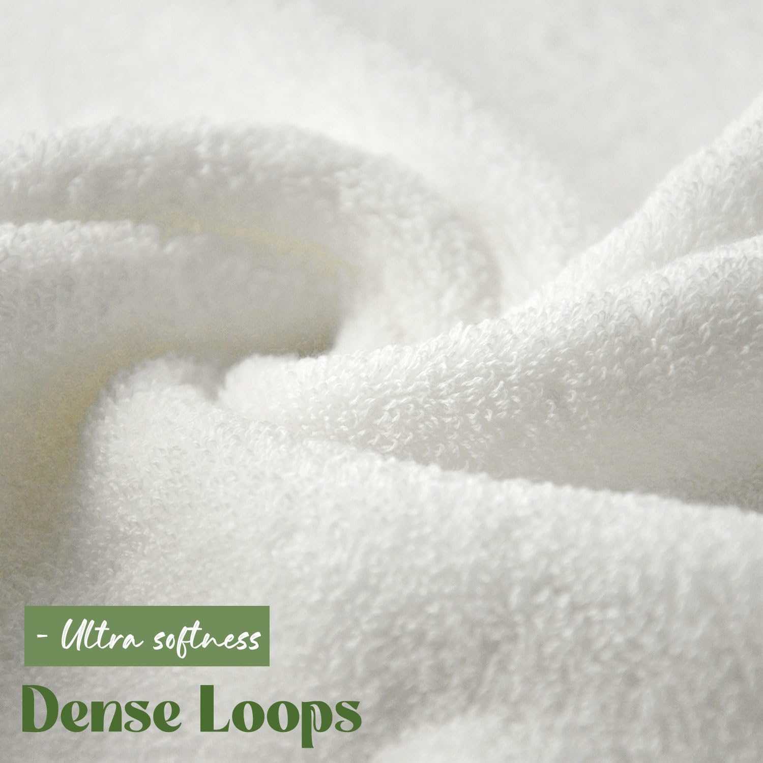Cleanbear Pure White Hand Towels Set - Ultra-Absorbent Bathroom Towels, 100% Long Staple Cotton, Set of 2, Ideal for Home Décor