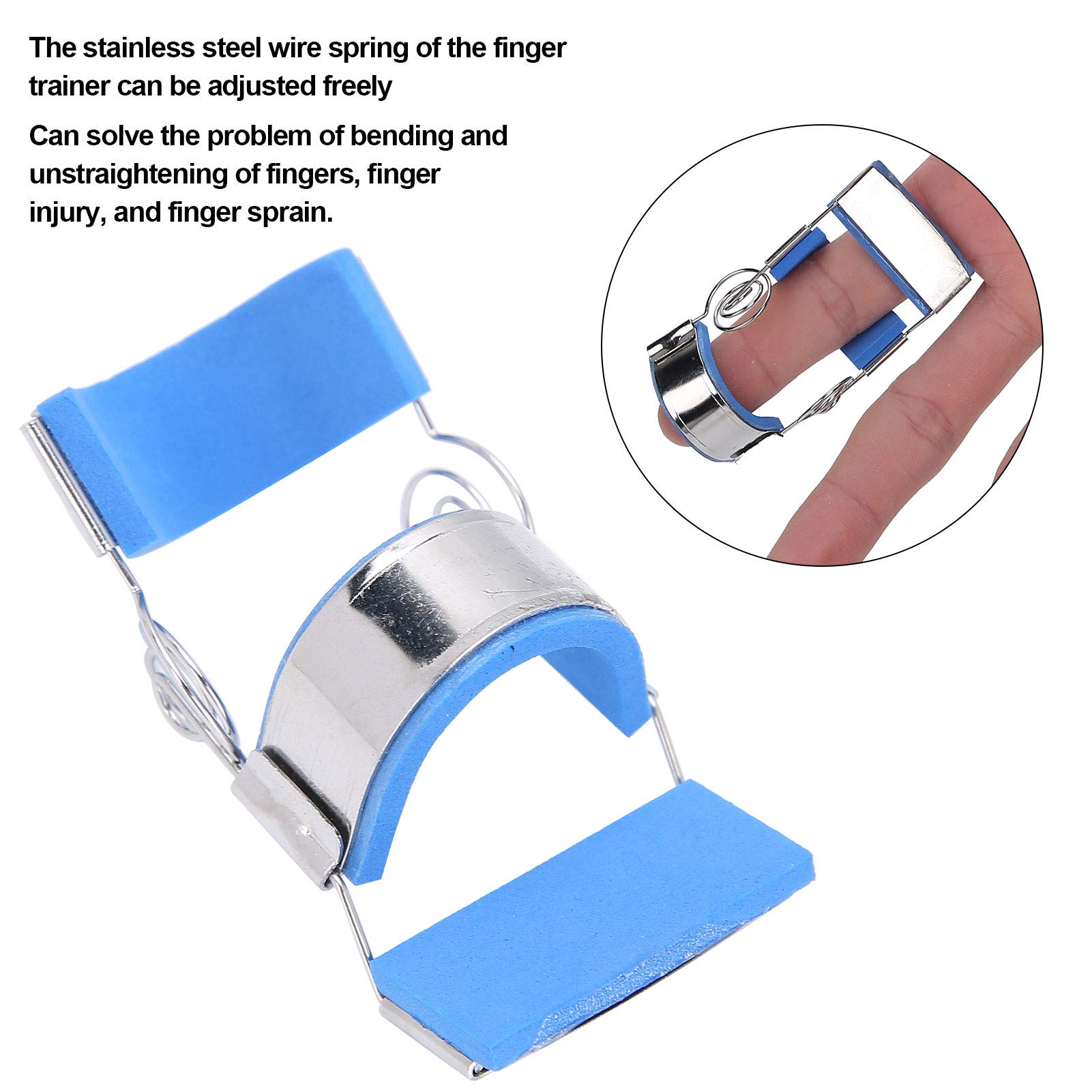 Finger Joint Support, Finger Rehabilitation Trainer Adjustable Finger Straightener, for Finger Injury Finger Bent Finger Sprain(L)