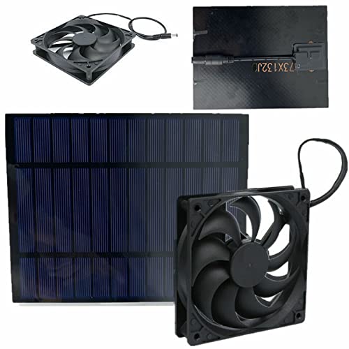 Hilitand Solar Powered Exhaust Fan 10W Solar Panel 10W Dual Fans Waterproof Protection Net Outdoor Indoor Solar Panel with Powered Exhaust Fan