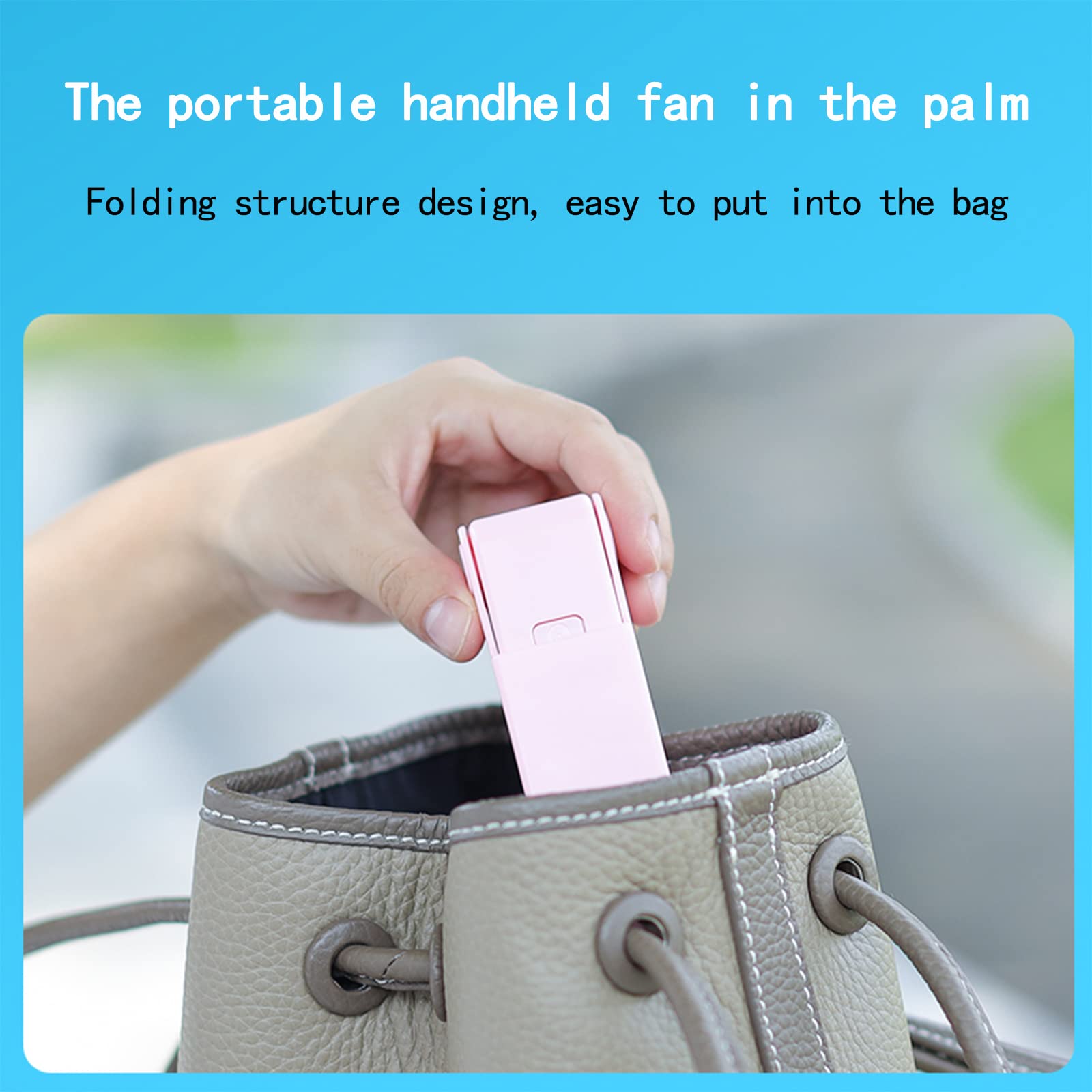 Dalontun Battery Operated Personal Fan Desk Handheld 3 speeds Portable 800Mah Usb Mini Foldable Desktop Fan Rechargeable Home Office Hands Free Clip Speed Small Cooling Adjustable Table Travel(Pink)