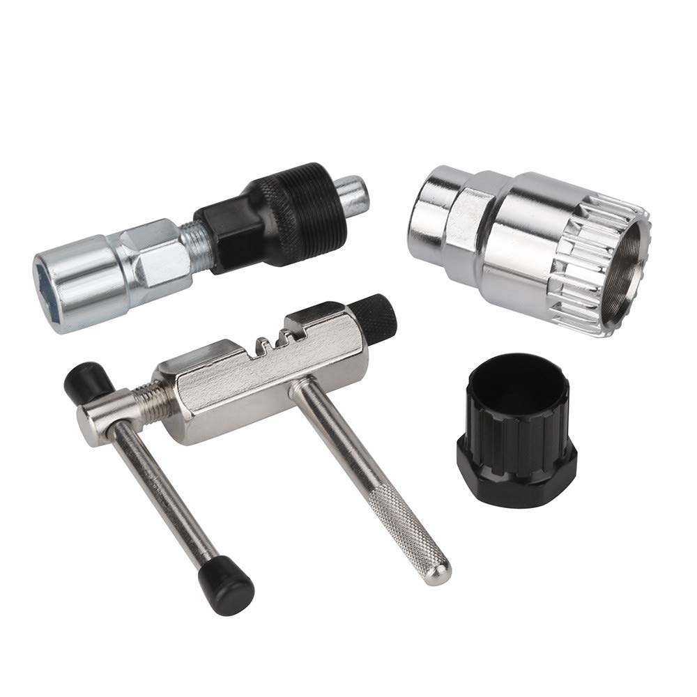 Toxz 4PCS Mountain Bike Repair Tool Kit Bicycle Tools,Remove The Flywheel/Chain Cutter Breaker/Axis Tool/Crank Puller Removal Repair Tool/Bicycle Bottom Bracket Remove Tool