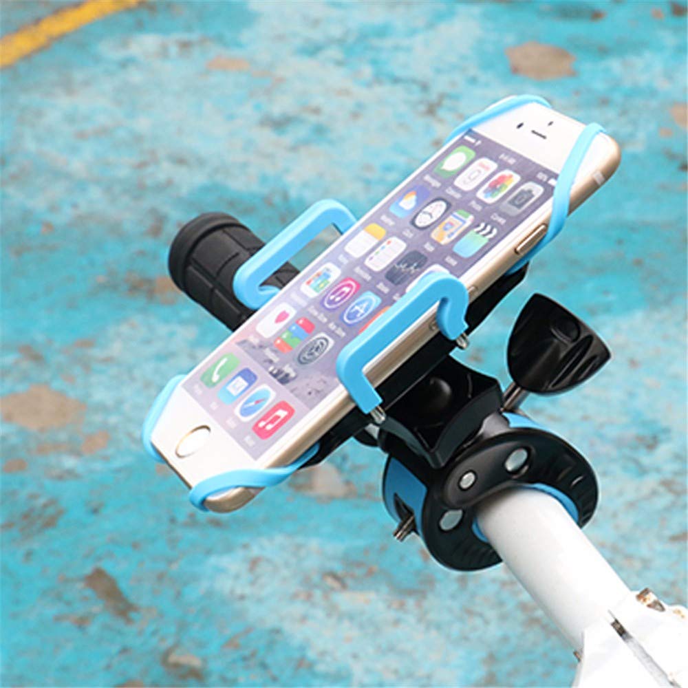 Toxz Bicycle Phone Mount Bike Phone Stand Holder,Adjustable Size,with Rubber Clamp Fixing,Bike Stand Accessories