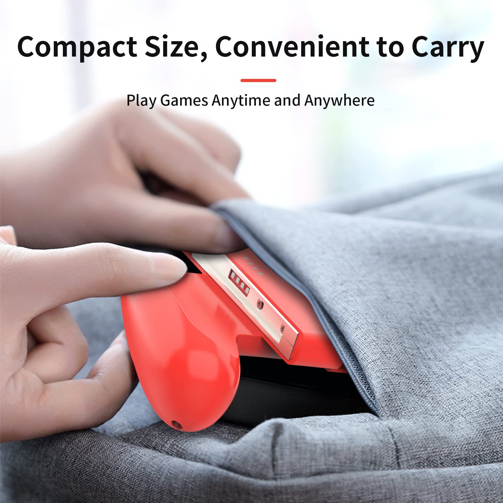 DOYO Game Handle Controller Compatible with Switch/switch OLED, Unique Detachable Design for Left and Right Joy Con for Joycon & Nintendo Switch/Switch OLED Model Compatible with Joycons (Red)