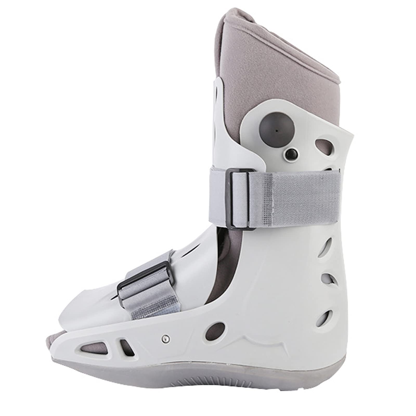 DXDUI Fracture Walking Boots Breathable Orthosis Strap Support Plantar Splint Brace for Ankle Foot Injuries Surgery Ankle Sprain Left and Right Feet White,L