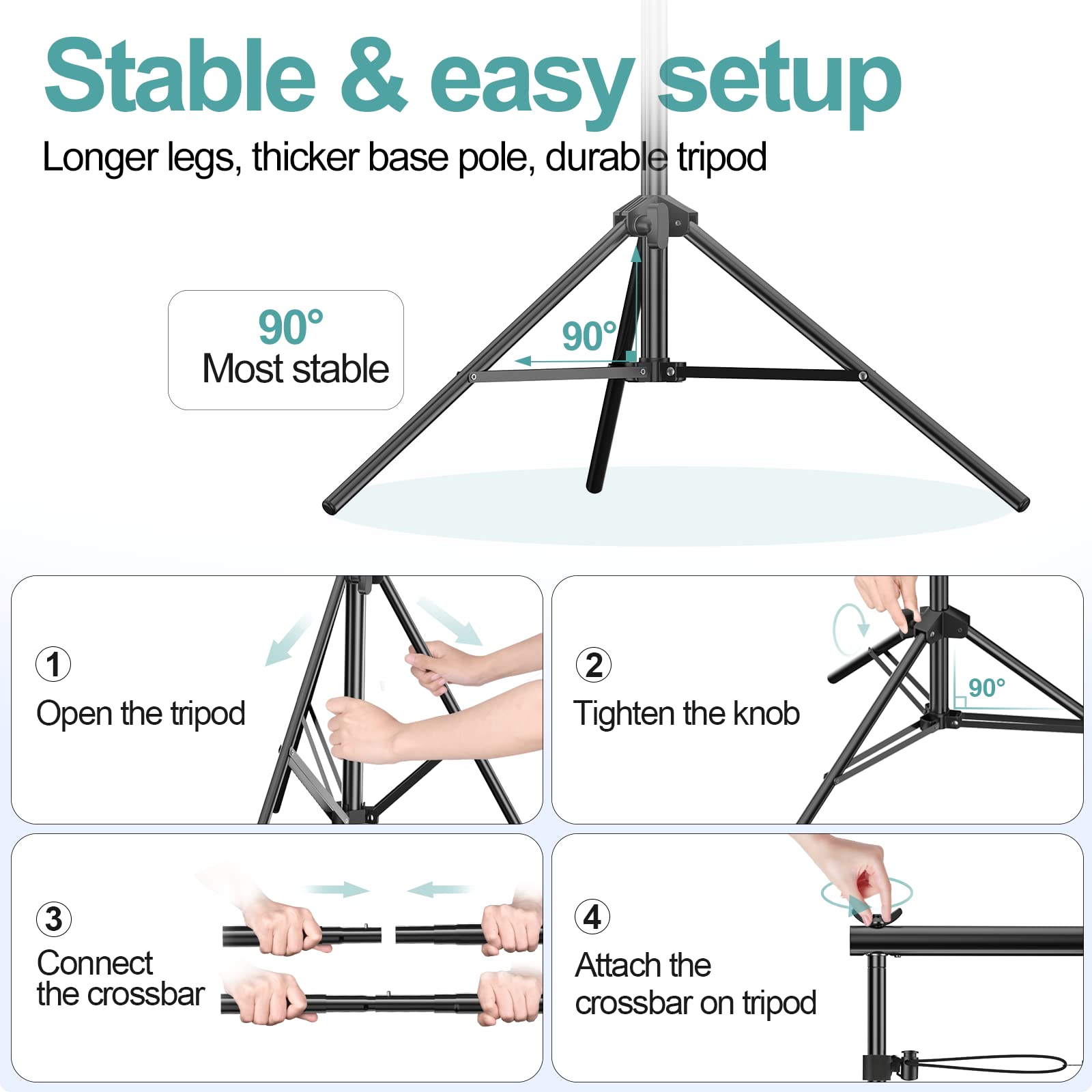Emart Photo Backdrop Stand - 8.5 x 10ft Back Drop Adjustable Stand for Photoshoot, Photography Background Stand for Parties backdrops Hold