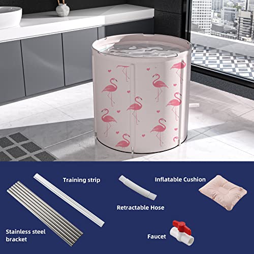 Essbhach Foldable Bathtub, Separate Family Bathroom SPA Tub, Soaking Standing Bath Tub for Shower Stall, Efficient maintenance of temperature, Ideal for Hot bath ice bath