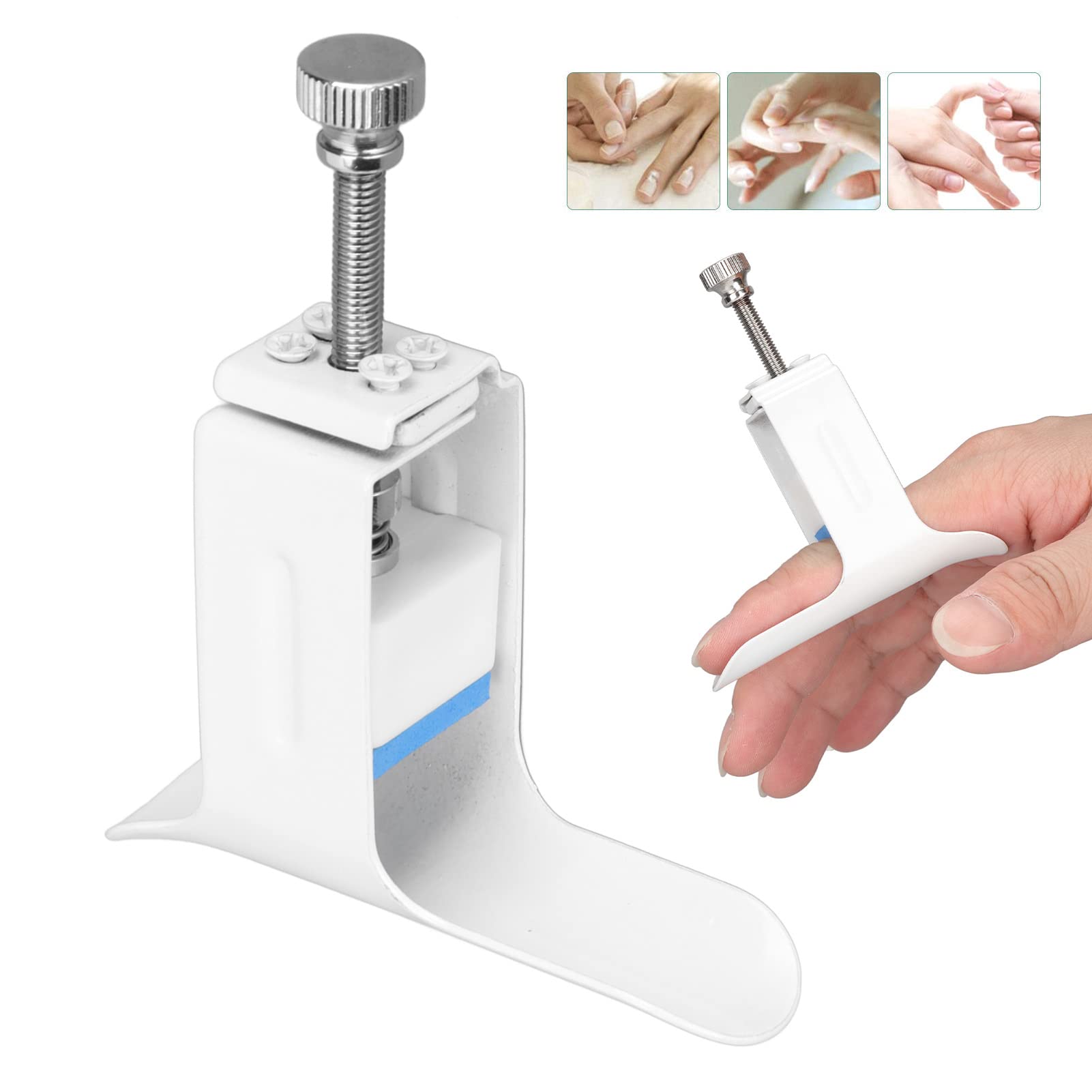 Finger Splints, Finger Straightener Adjustable Hand Injury Finger Joint Extension Splint Finger Pressing Device to Correct Finger Flexion Finger Rehabilitation Machine for Correcting Finger Flexion