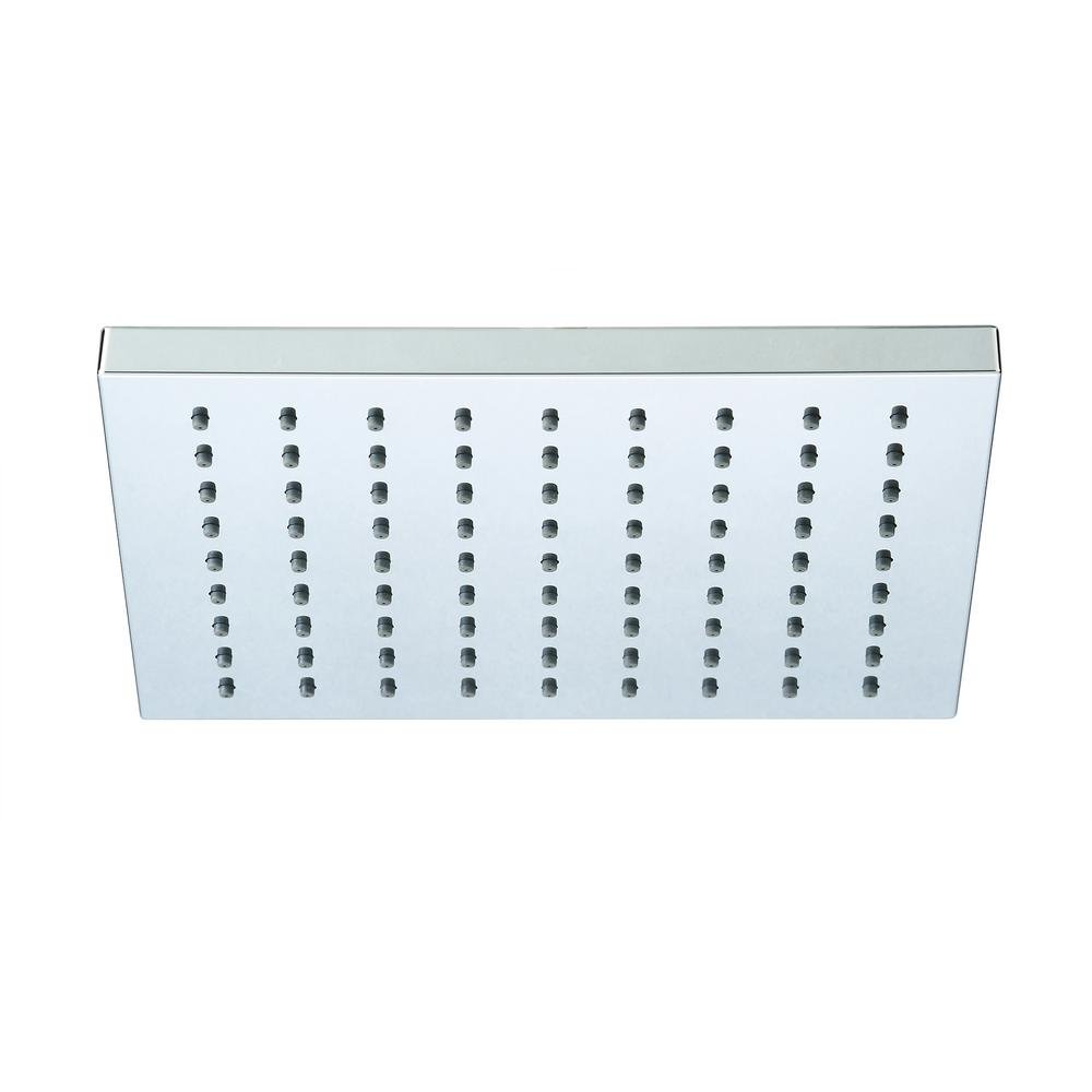 Modern 1-Spray 8 in. Square Raincan Fixed Shower Head in Chrome