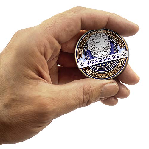 Law Enforcement Appreciation Challenge Coin · Police Officer Thank You Challenge Coin · Thin Blue Line Challenge Coin