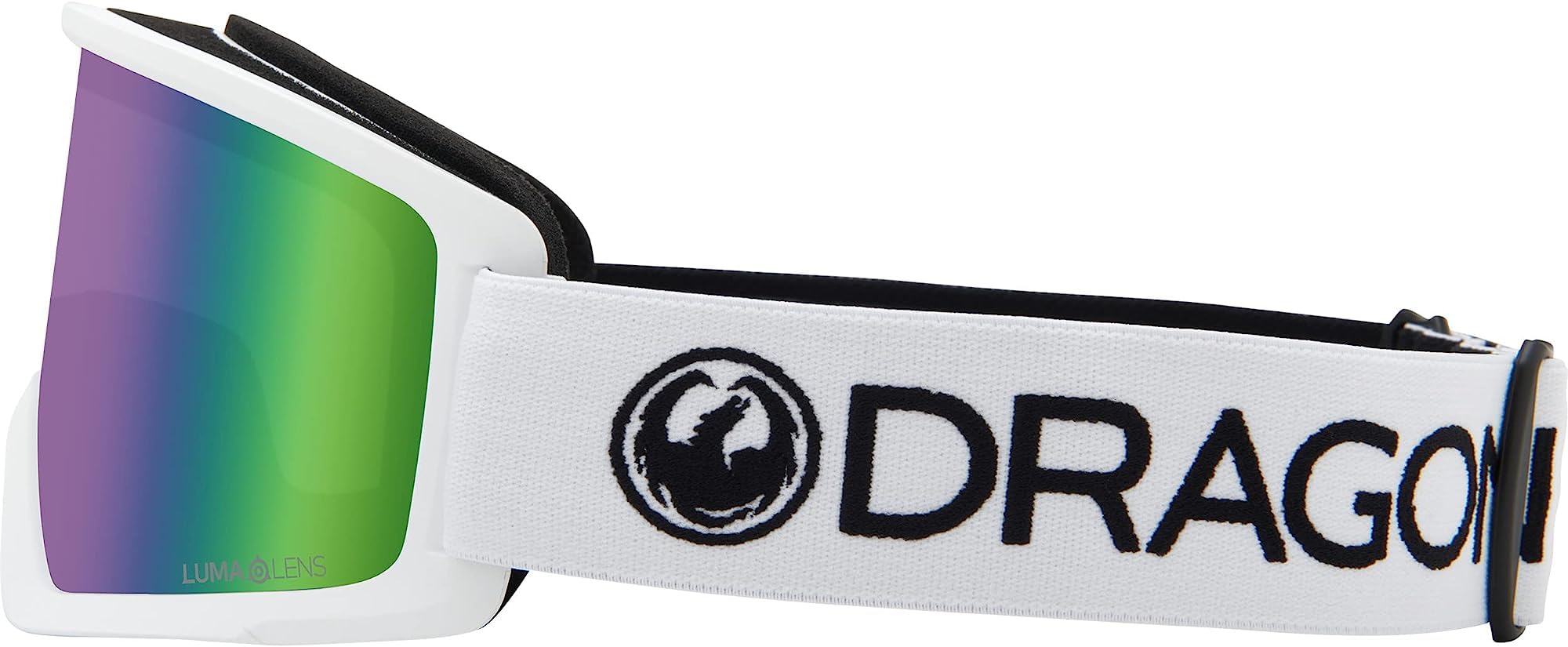Dragon DX3 OTG Snow Sport Goggle - White Frame | Lumalens Green Ion Lens