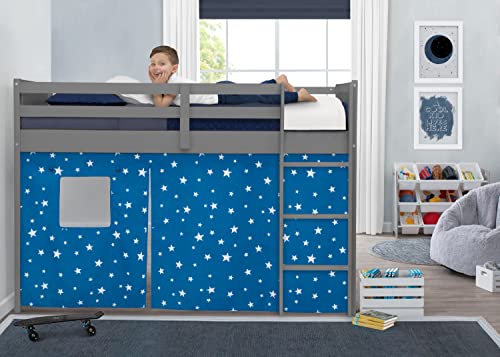 Delta Children Loft Bed Tent - Curtain Set for Twin Loft Bed (Bed Sold Separately), Blue Stars