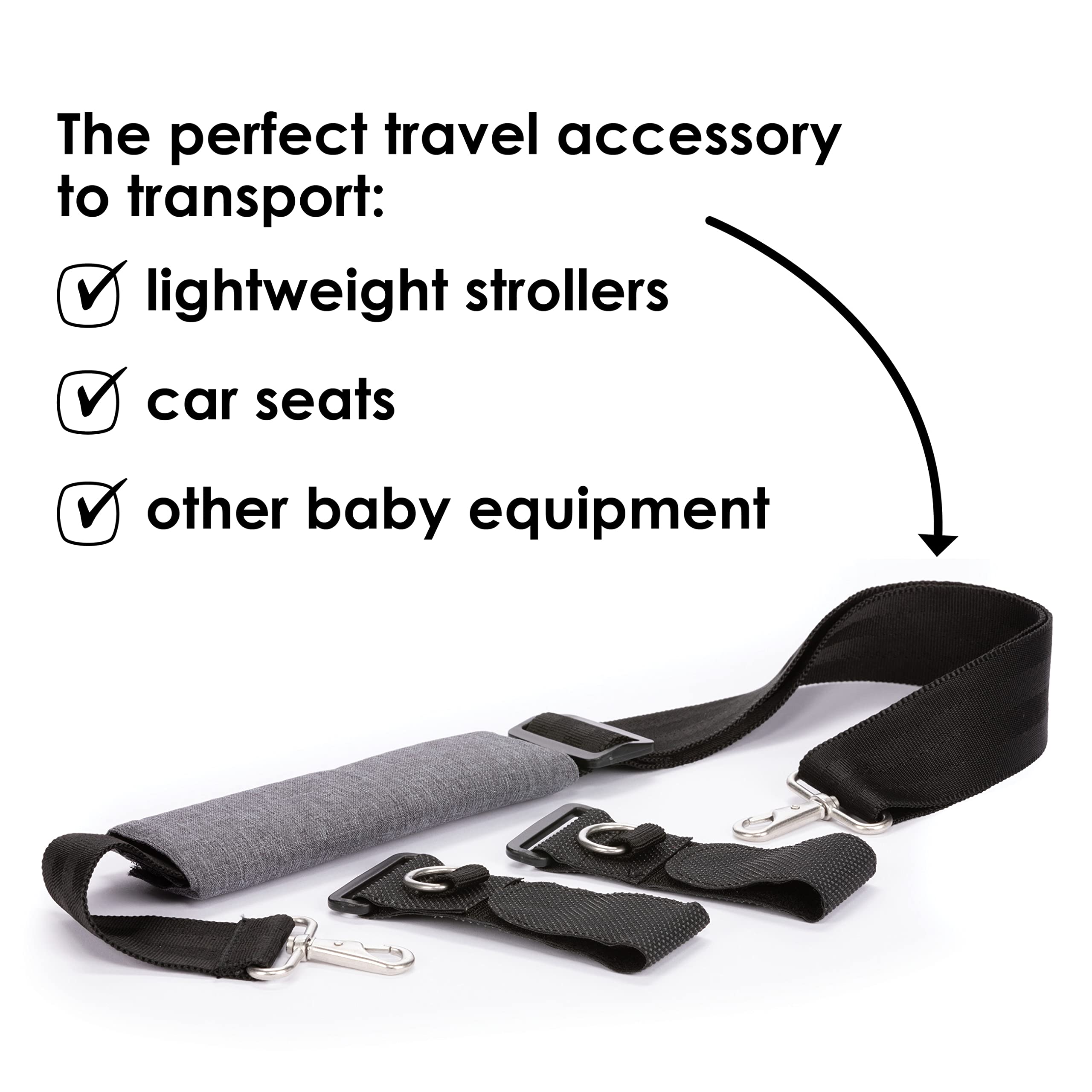 Diono Radian and Rainier Car Seat Carrying Strap, Adjustable Padded Strap, Made from High Strength Material, Black