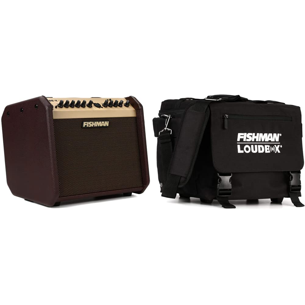 Fishman Loudbox Mini BT 60-Watt 1x6.5 Inches Acoustic Combo & Deluxe Carry Bag for Loudbox Mini Mini Charge