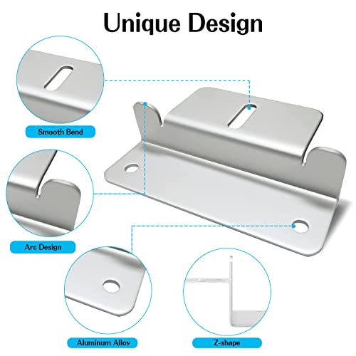 FUTRPOW Solar Panel Mounting Brackets,8 Units Aluminum Solar Panel Mount with Nuts Bolts,Solar Panel Mounting Z Bracket for RV Trailer Boat Yacht Wall Off Gird Roof Installation Solar Panel Brackets