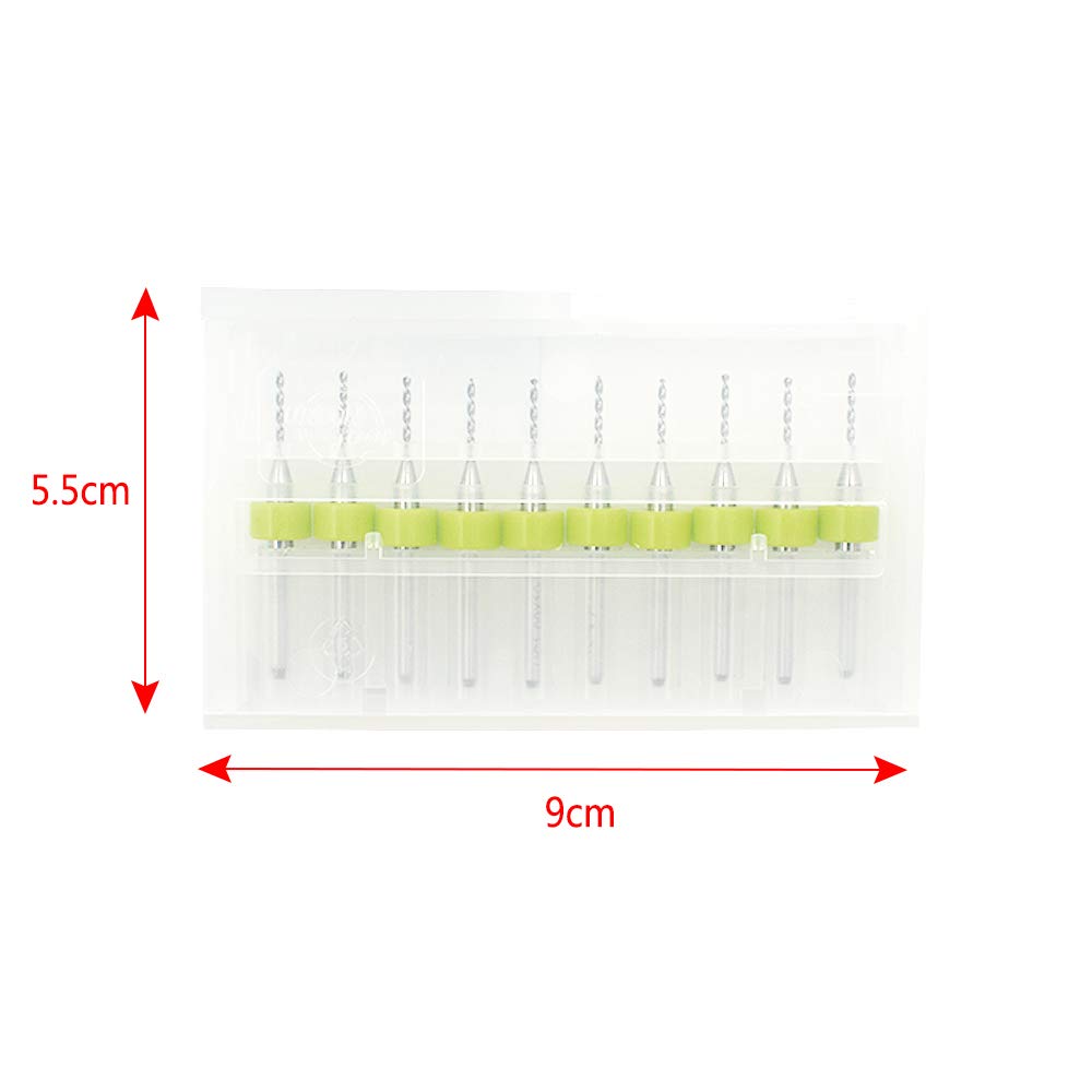 LC LICTOP PCB Print Circuit Board Tip 1mm Spiral Flute Carbide Micro Drill Bits(10Pcs)