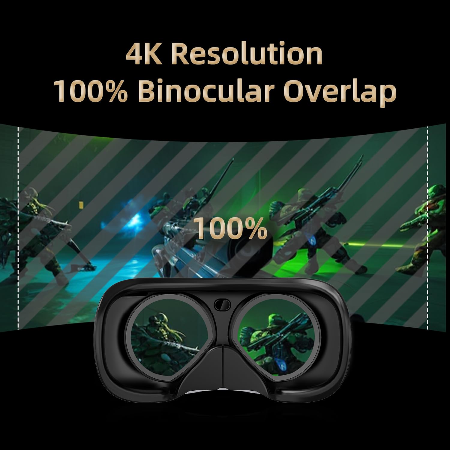 DPVR E4 VR Headsets, Virtual Reality Game System 3664 x 1920 Resolution, Plug and Play no Base Station Required with 2 Controller, PC Virtual Reality Headsets for SteamVR Game