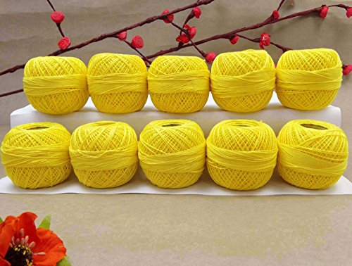 S2J Set of 10 Pcs Cotton Crochet Knitting Thread Tatting Yarn Embroidery Ball