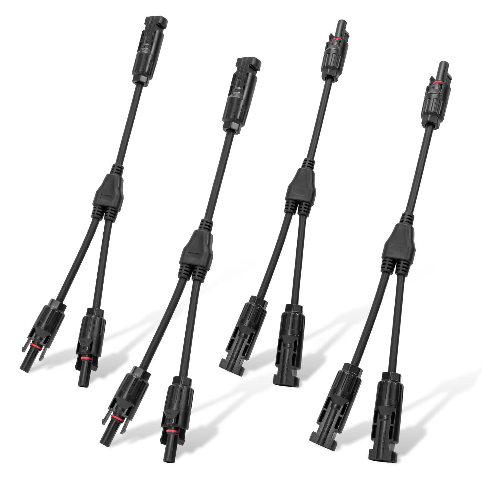 ECO-WORTHY 2 Pair Solar Connectors 30A Y Branch Parallel PV Adapter Cable Wire Plug Tool Kit for Solar Panel