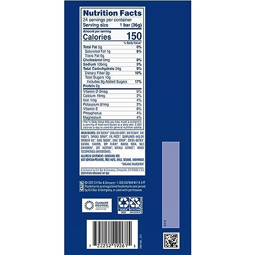 CLIF Kid Zbar - Iced Oatmeal Cookie - Soft Baked Whole Grain Snack Bars - USDA Organic - Non-GMO - Plant-Based - 1.27 oz. (24 Pack)