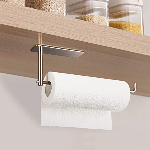 Paper Towel Holder,Paper Towels Bulk- Self-Adhesive Under Cabinet,Paper Towels Rolls - for Kitchen,Stainless Steel Paper Towel Holdersā¦