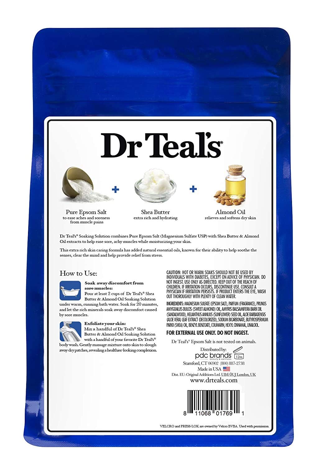 Dr Teal's Epsom Salt Bath Variety Gift Set (2 Pack, 3lb Ea) - Soothe & Sleep Lavender, Soften & Moisturize Shea Butter & Almond Oil - Ease Aches & Pains, Nourish & Hydrate Skin - at Home Spa Kit