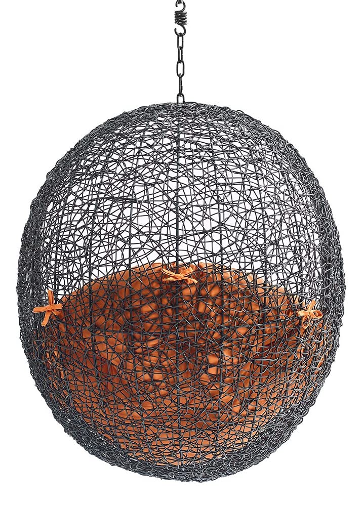 Modway EEI-3636-BLK-ORA Encase Swing Outdoor Patio Lounge Chair Without Stand, 43.5 x 40 x 125.5, Orange