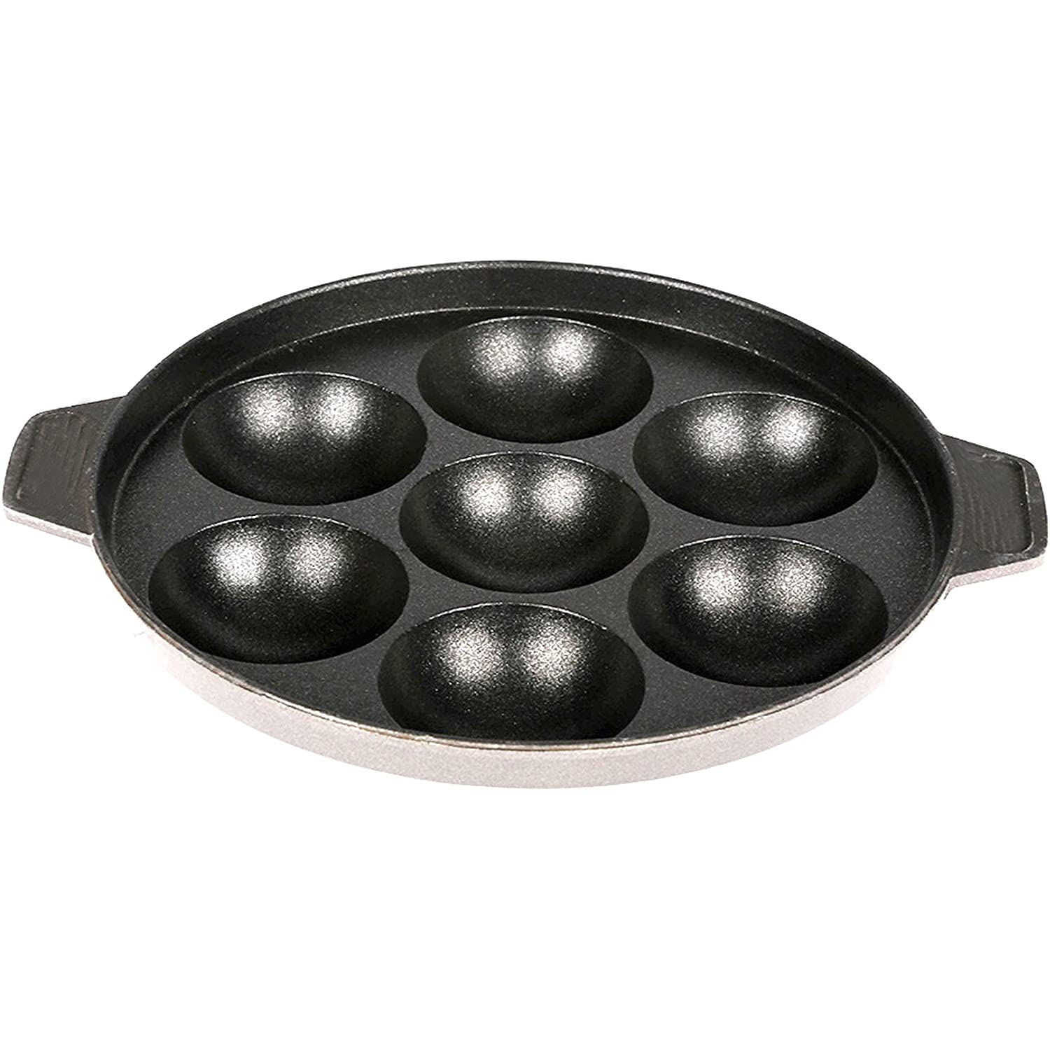 G & D Non Stick Appam Pan Appam Maker 7 Pits Appam Maker Appam Pan Patra Non Stick Appam with Stainless Steel Lid