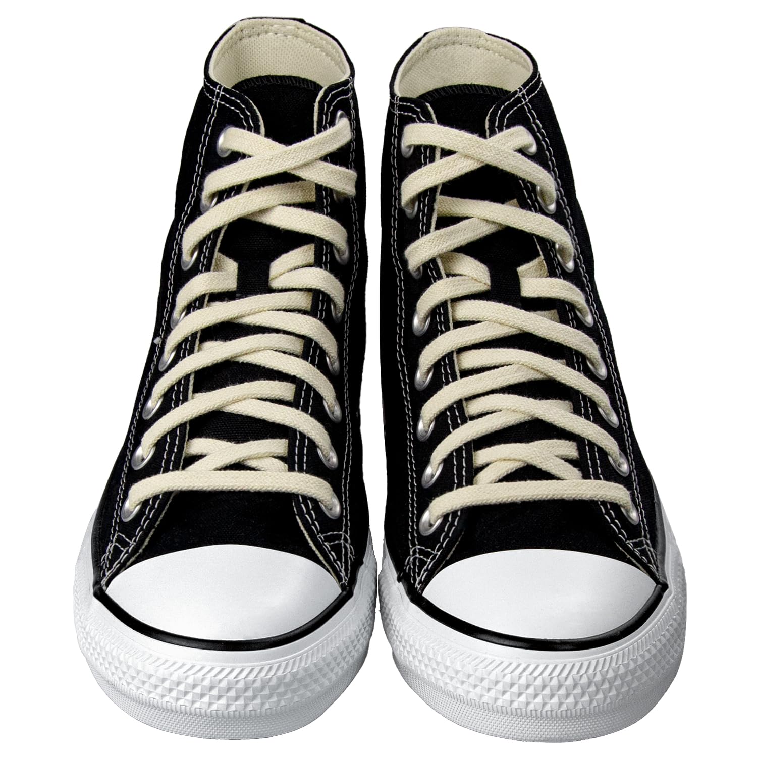 Endoto 2 Pairs Shoelaces for Converse Sneaker Shoes Flat Laces Replacement(Color:Beige,Size:54Inch)