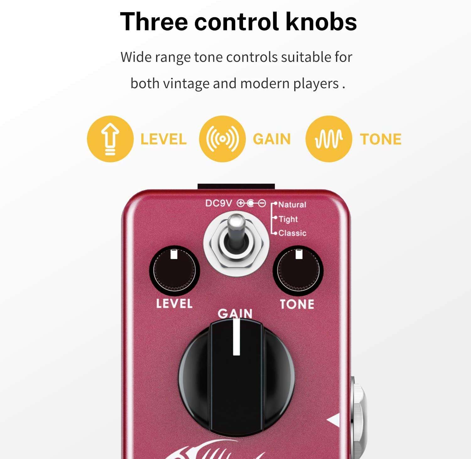 Donner Compressor Pedal, Donner Distortion Guitar Pedal