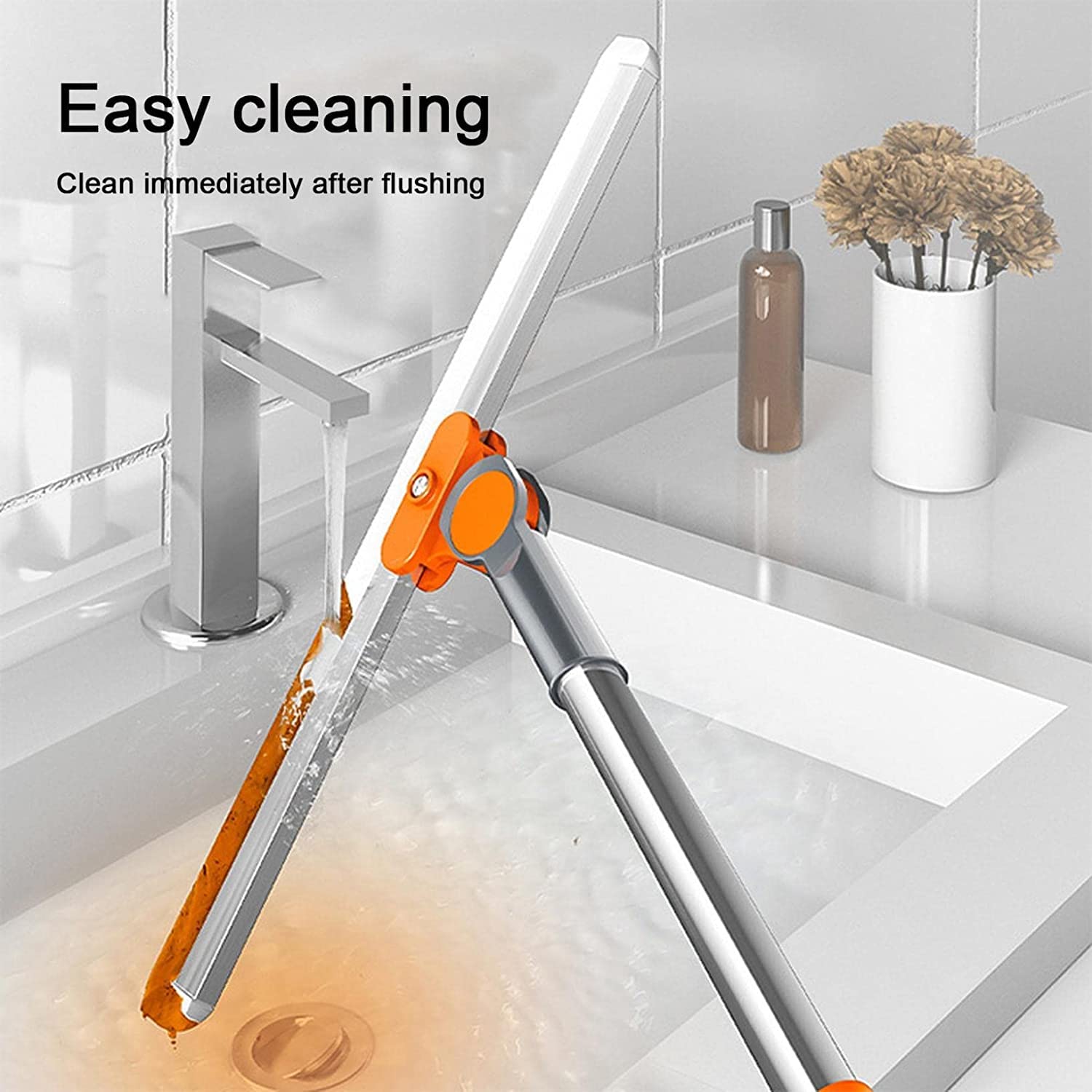 Floor Scraper, Long Handle Wiper Broom, Multi-Purpose Rotating Floor Scraper, Wet and Dry, Kitchen Sweeping Hair, Tile Pet Hair Floor Glass Window Water Foam Deep Cleaning