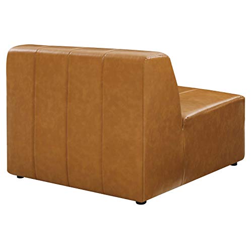 Modway EEI-4532-TAN Bartlett Vegan Leather Vegan Leather 5-Piece Sectional Sofa, Tan