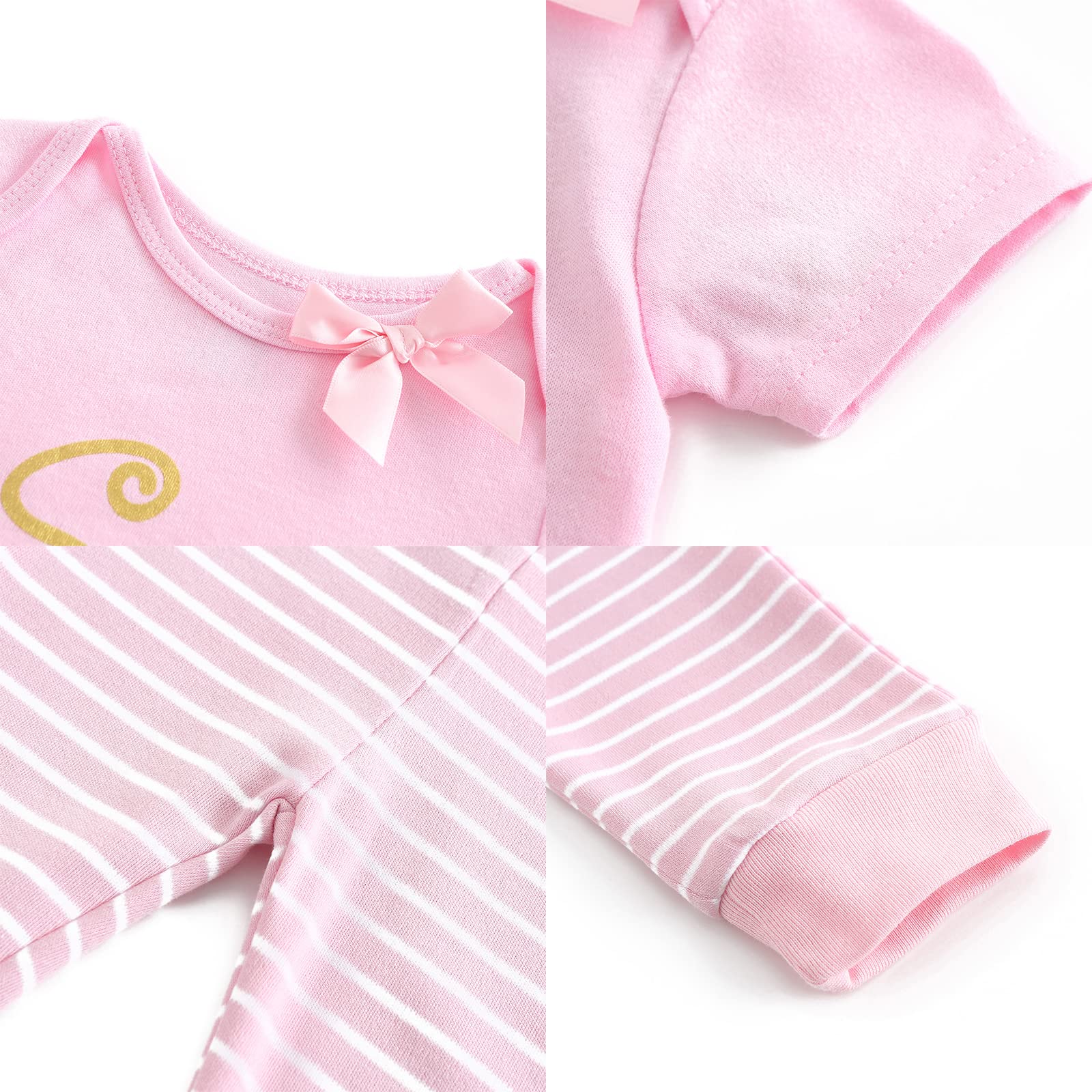 MAMIMAKA Newborn Layette Gift Set Bodysuits Pants for Baby Girl and Boy 24 Piece 100% Cotton Essentials and Accessories