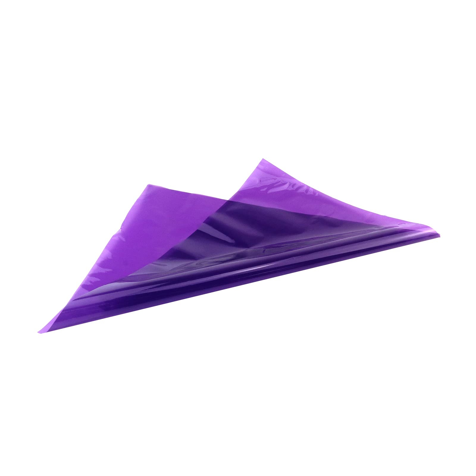 Curqia 20pcs Cellophane Wrap Transparent Purple Cello Sheets for Gift Baskets DIY Arts Crafts Decoration, 9.84×13.78 Inch