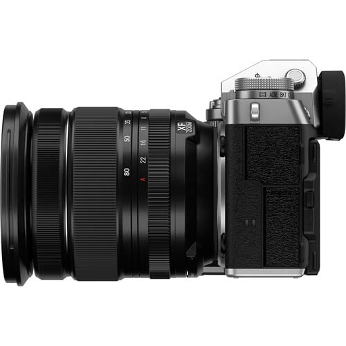 Fujifilm X-T5 Mirrorless Digital Camera with XF 16-80mm f/4 R OIS WR Lens Bundle, Includes: SanDisk 64GB Extreme PRO SDXC Memory Card, Spare Battery + More (6 Items) (Silver)