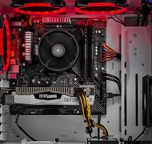 SkyTech Archangel 3.0 Gaming Computer PC Desktop - Ryzen 5 3600 6-Core 3.6GHz, RTX 2060 6G, 500GB SSD, 16GB DDR4 3000, RGB Fans, AC WiFi, Windows 10 Home 64-bit, White