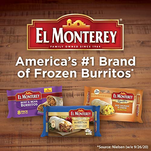 El Monterey Beef and Bean Burritos Made with Real Beef, 8 Ct Box