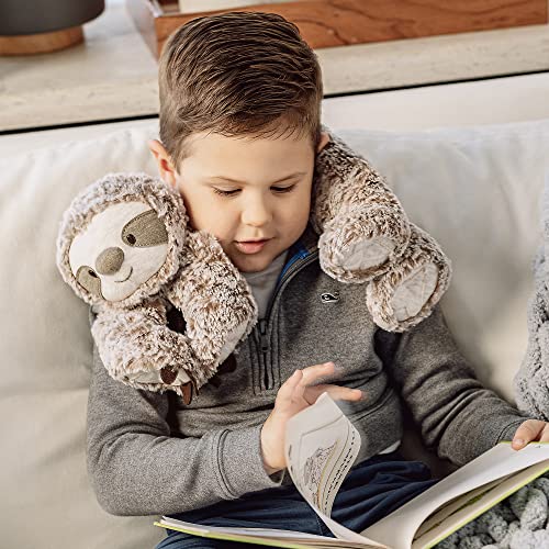 DEMDACO Heartful Hugs Sloth Brown 6 Inch Weighted Neck Wrap Plush Stuffed Animal