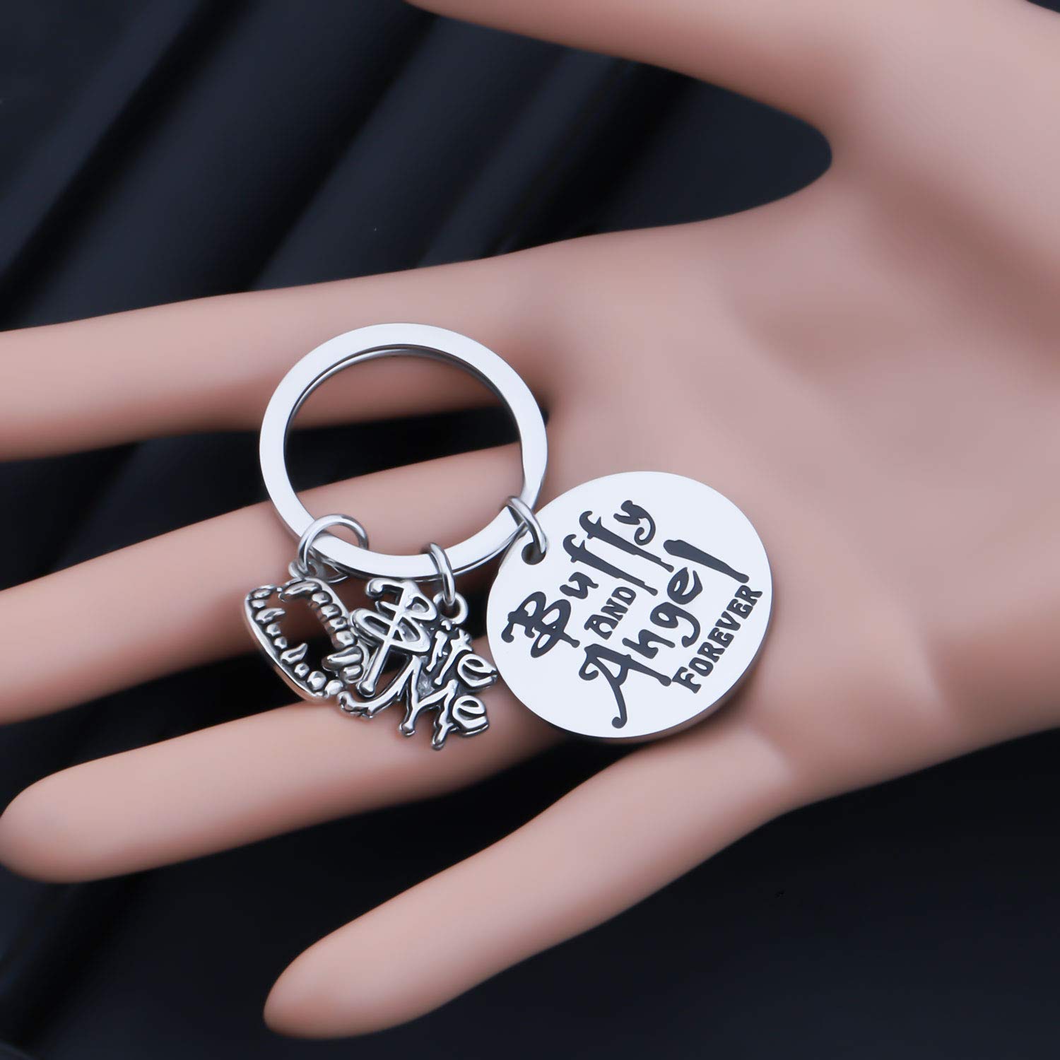 ENSIANTH BTVS Fandom Gift Buffy and Angel Forever Gift for Buffy Fans (Angel Keychain)