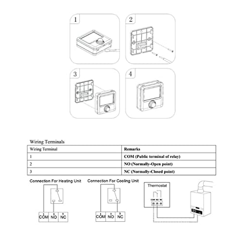 LNYHLXS LCD Display Wall-Hung Gas Boiler Thermostat Room Heating Digital Temperature Controller
