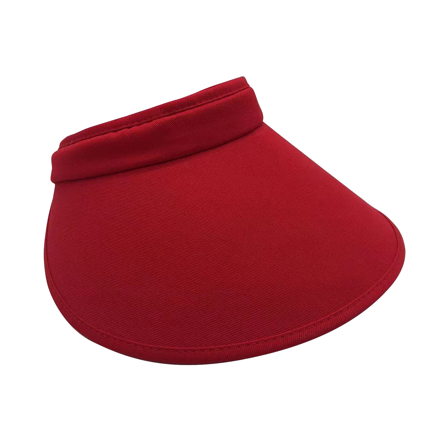 Cloth Covered Slip-On Visor [233] (Red)