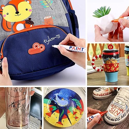 JHIALG Tire Marker Lettering Tire Paint Pen Markers, Waterproof Oil Based Paint Markers for Car Tire Tread Rubber Metal