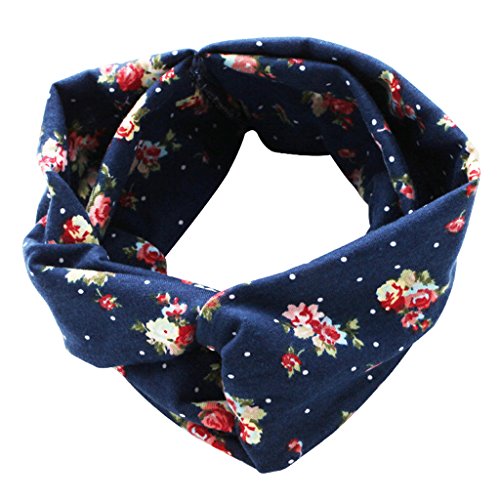 ELACUCOS Headbands for Women Criss Cross Boho Floal Style Head Bands for Women's Hair 4 Pack