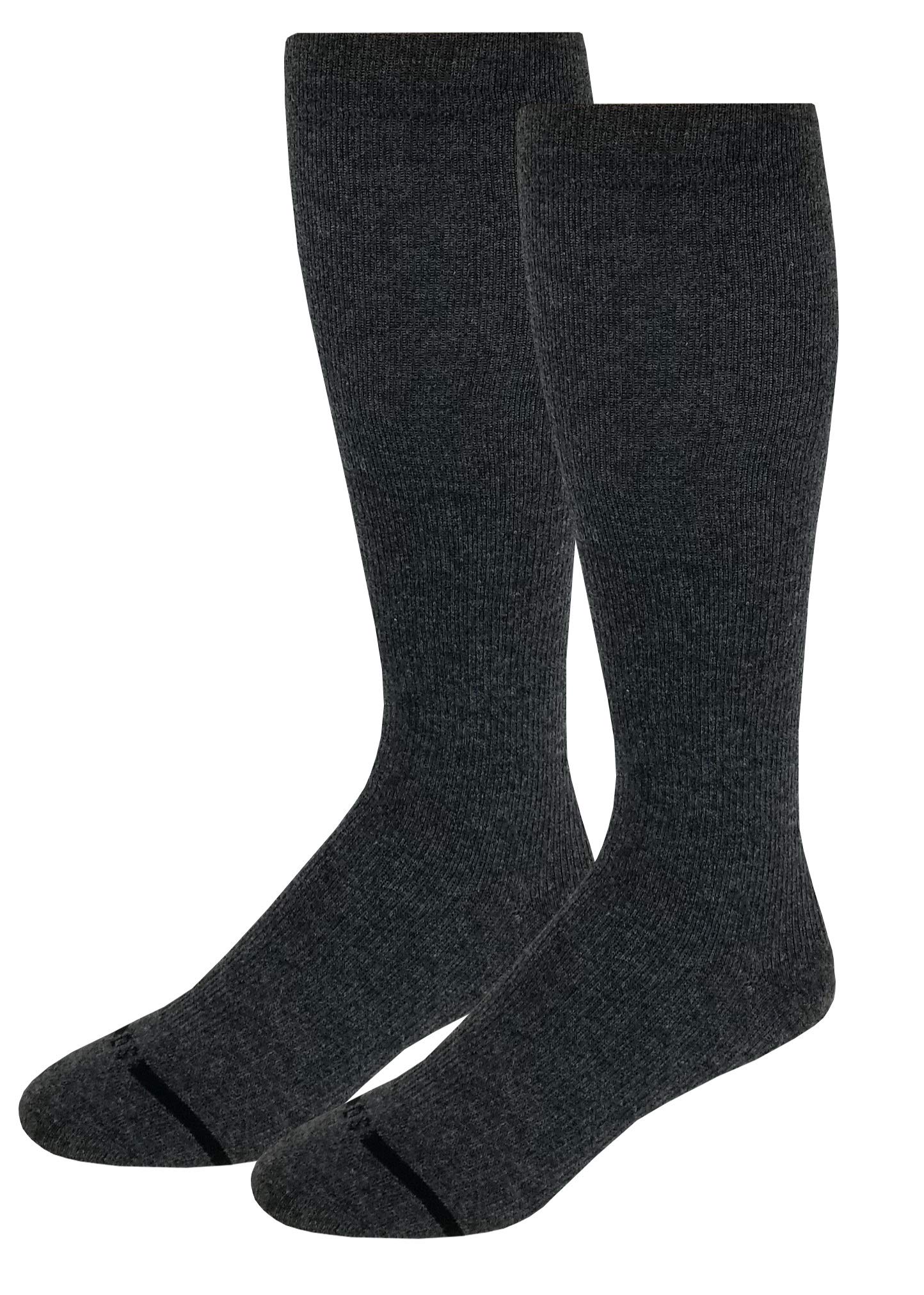 Dr. Shams Merino Wool Compression Knee High Socks Ideal for, Hiking , Travel-Sports-Nurses-Reduces Swelling (Charcoal, Large/X-Large)