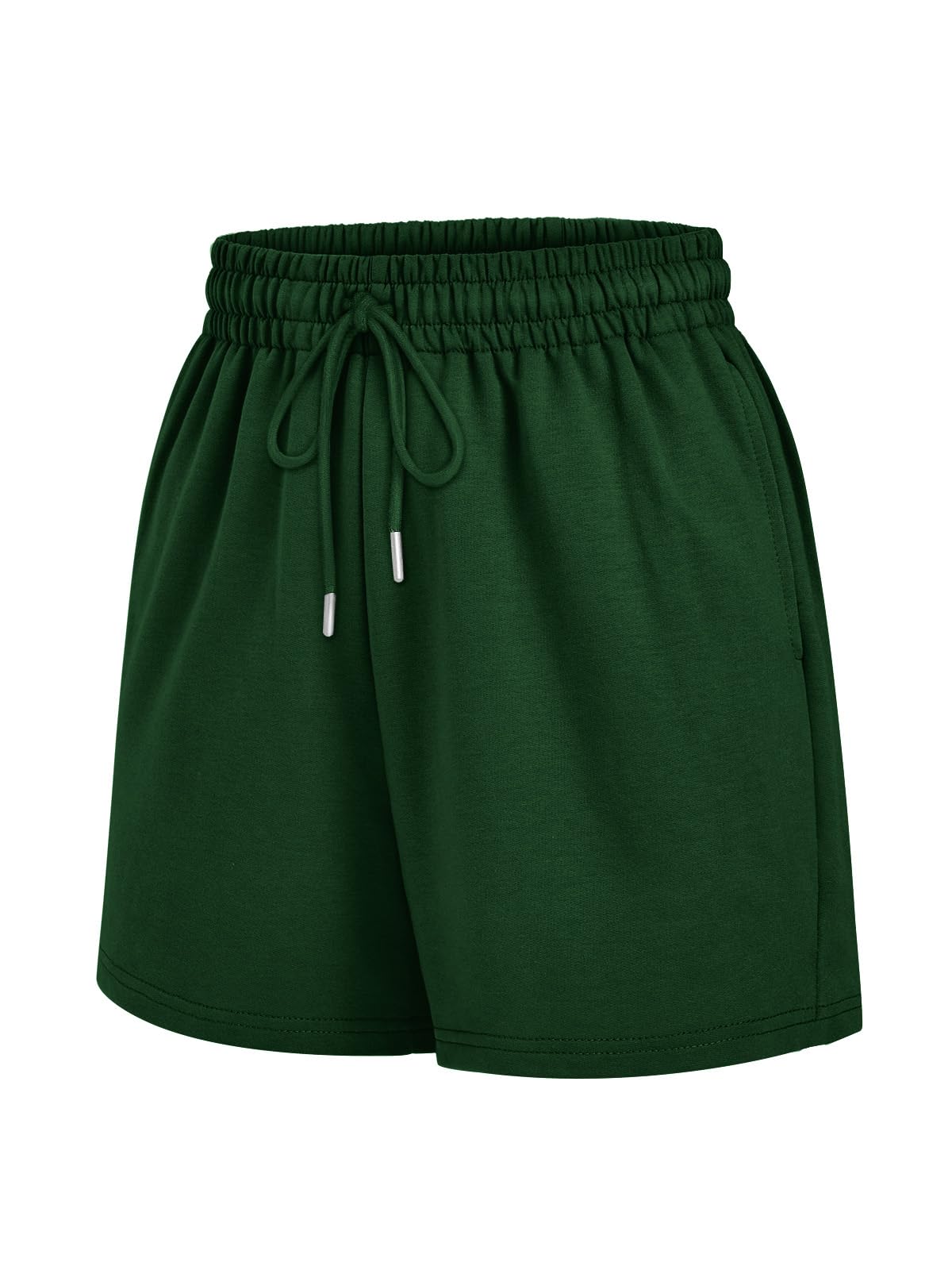 EFAN Sweat Shorts Women Summer Casual Comfy High Waisted Lounge Shorts Drawstring Gym Cotton Shorts with Pockets 2024